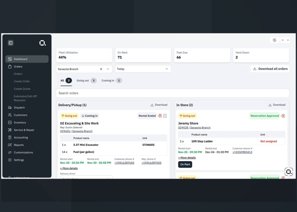 Quipli Equipment Rental Software | Tydeco™ USA